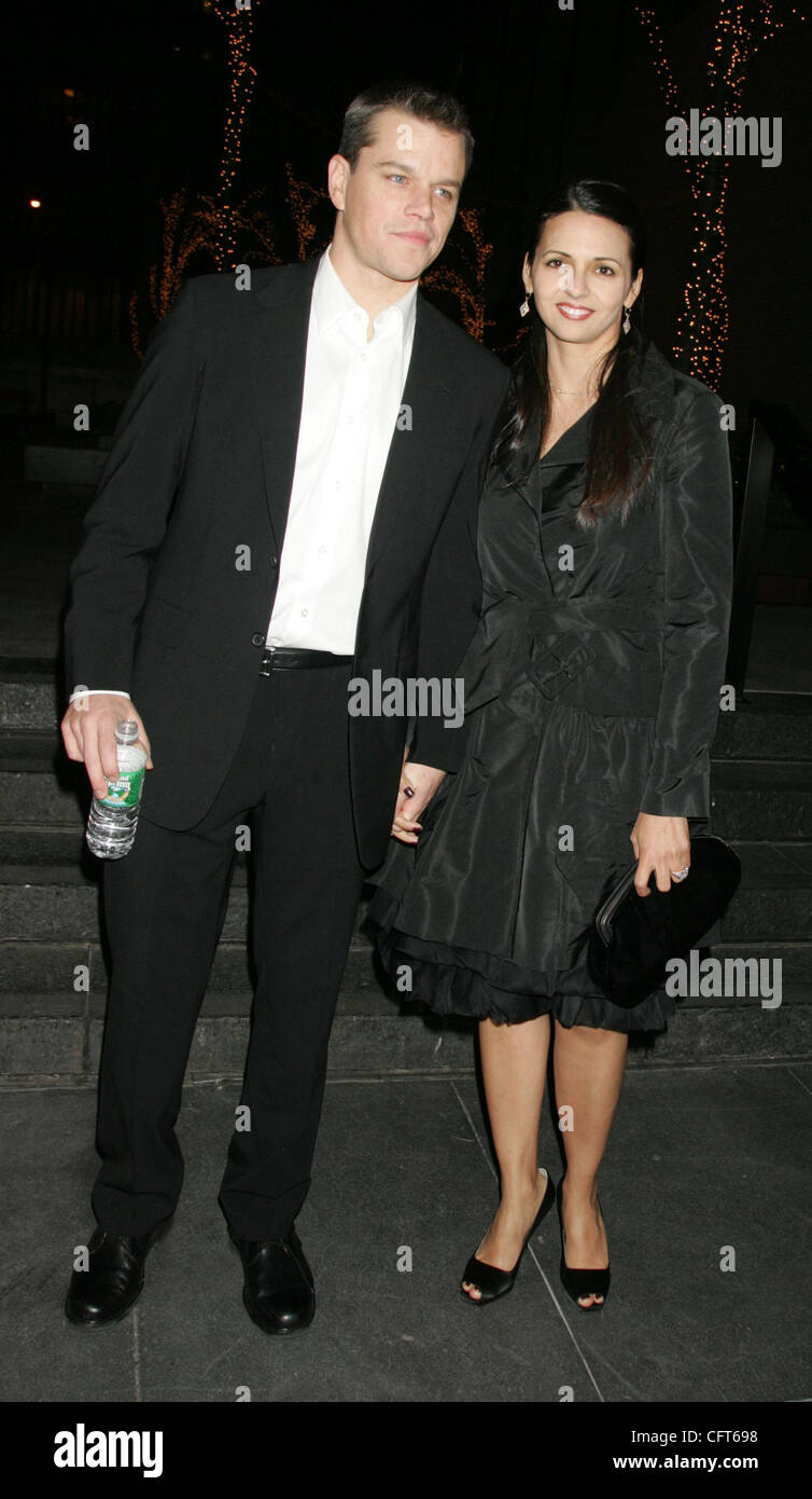 11. Dezember 2006; New York, NY, USA; Schauspieler MATT DAMON und seine ...