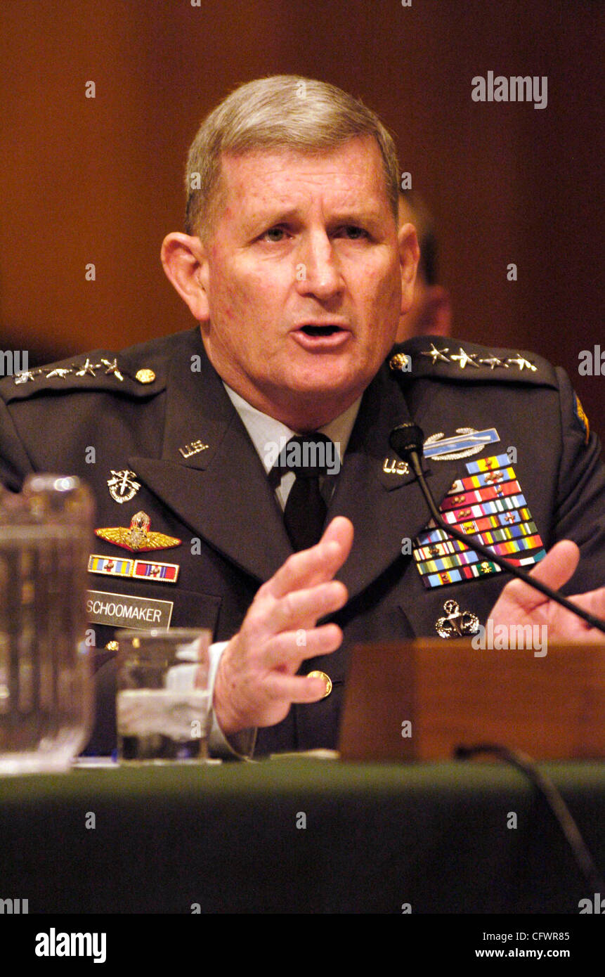 3. März 2007, WASHINGTON, D.C., General Peter SCHOOMAKER, Stabschef der ...