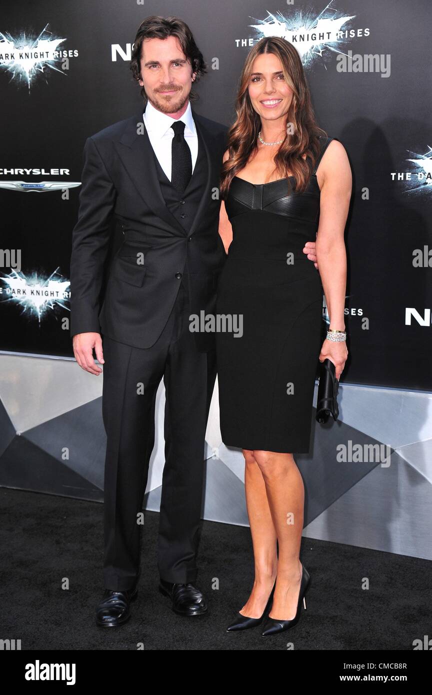 Christian Bale, Sibi Blazic im Ankunftsbereich für die DARK KNIGHT ...