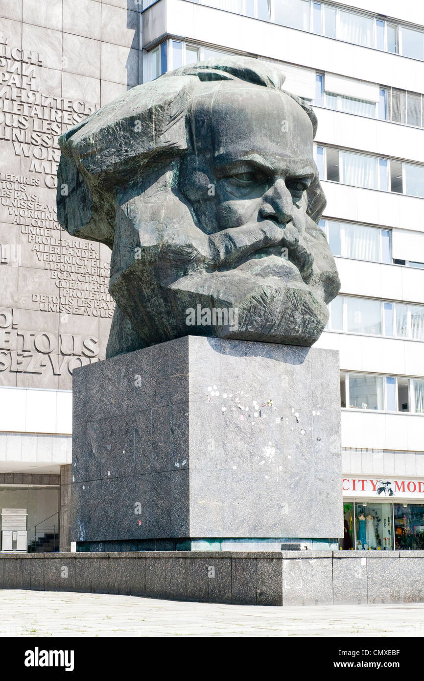Karl Marx Statue Chemnitz, Deutschland Stockfotografie - Alamy