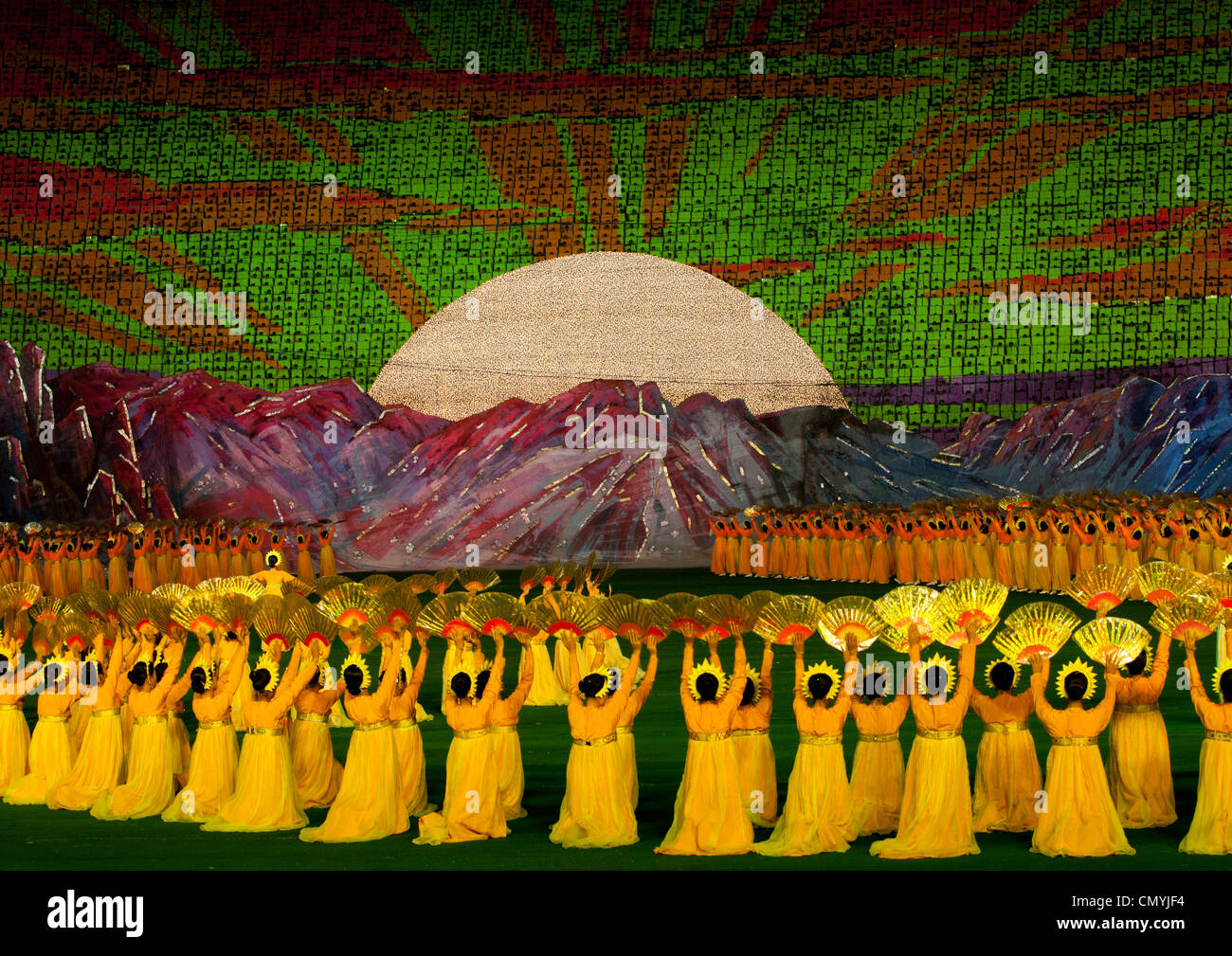 Arirang Mass Games Festival in Pyongyang Maifeiertag Stadium, Nordkorea ...