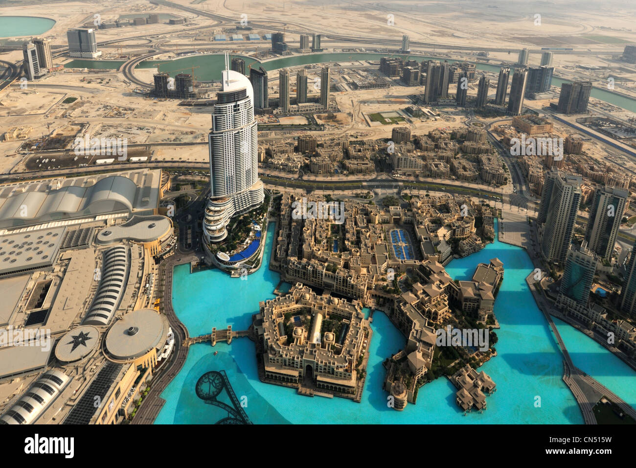 Vereinigte Arabische Emirate, Dubai, Blick vom Burj Khalifa, dem ...