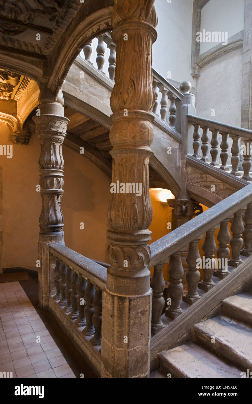 Frankreich, Dordogne, Perigueux, Renaissance Treppenhaus des Hotel de ...