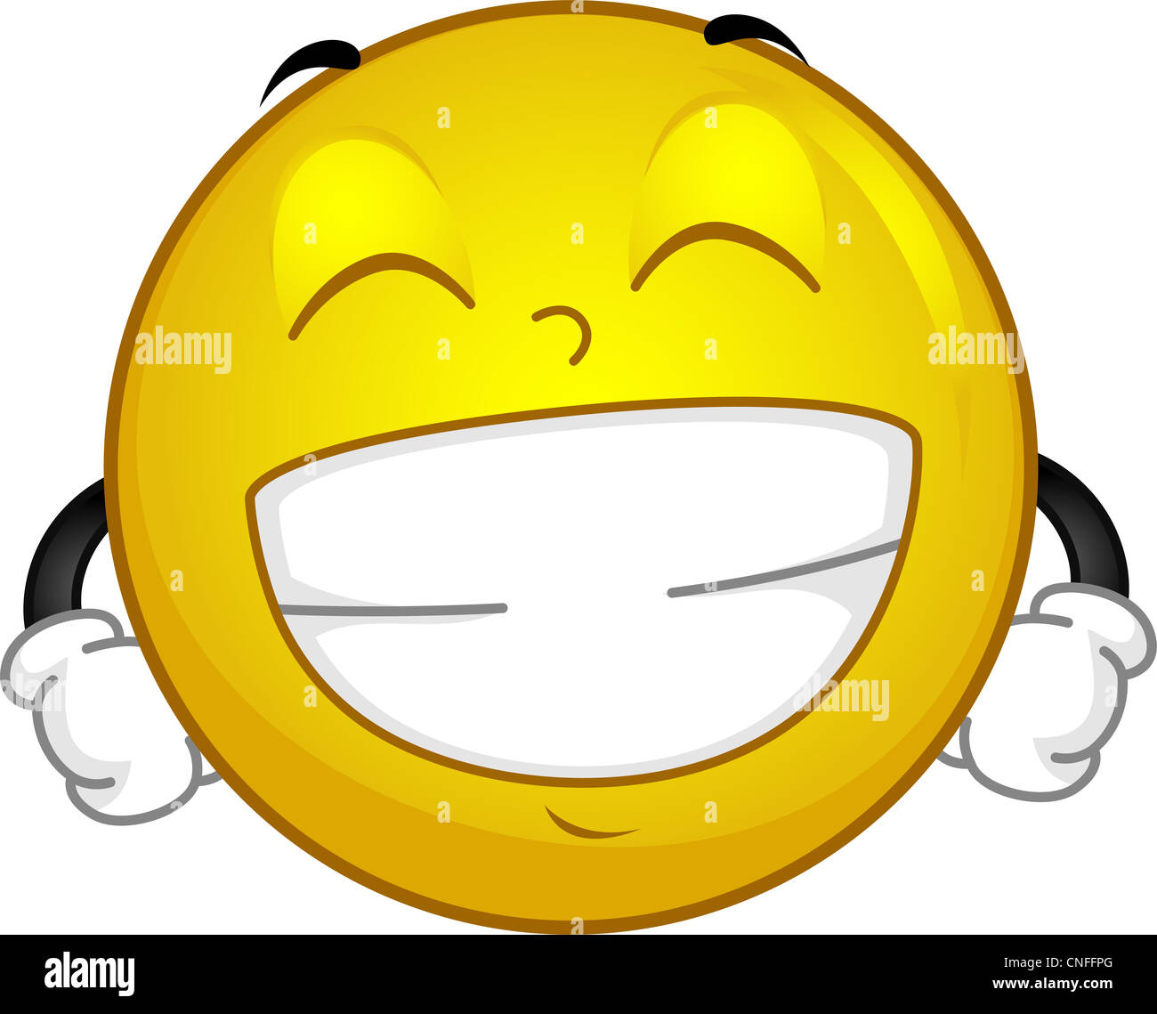 Abbildung eines Smiley blinkt ein breites Grinsen Stockfotografie - Alamy