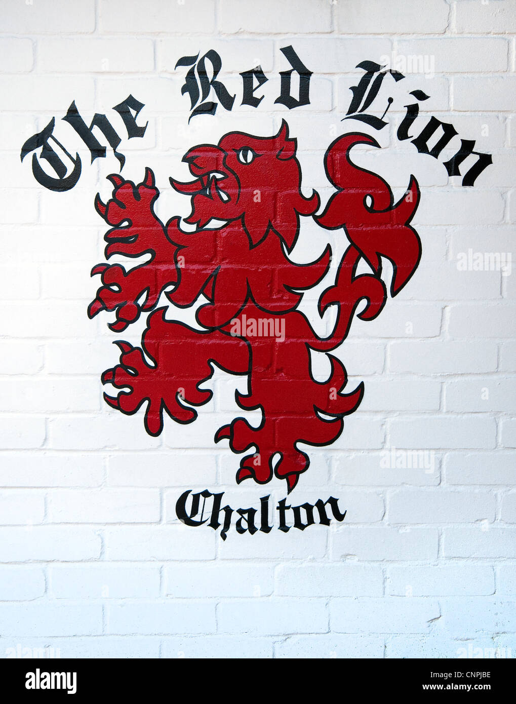 Das Red Lion Pub logo Stockfotografie - Alamy
