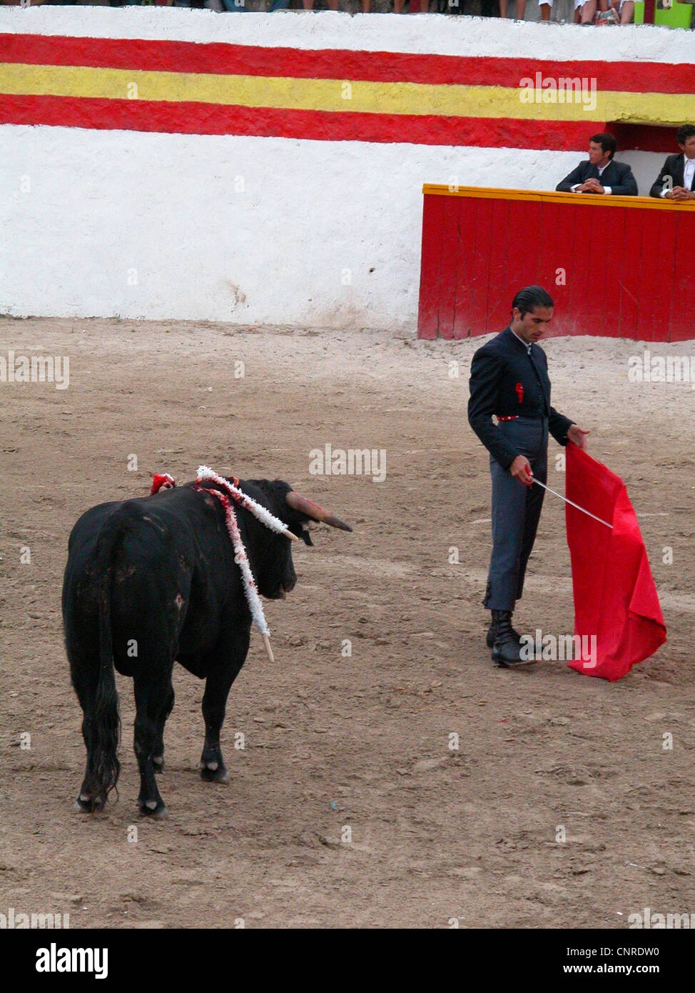 Stierkampf in der Stierkampfarena von Alcudia, Spanien, Balearen ...