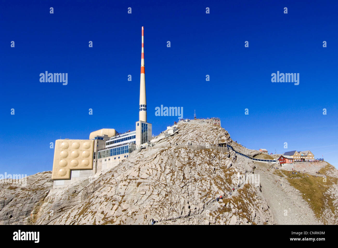 Saentis mountain with radio tower -Fotos und -Bildmaterial in hoher ...