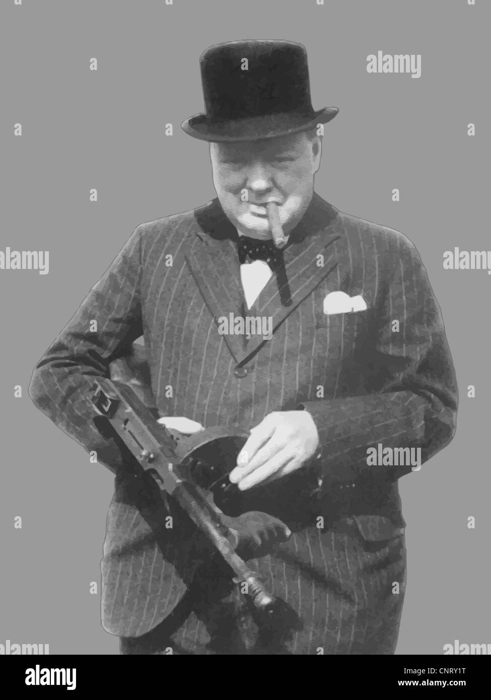 Winston churchill mit maschinenpistole -Fotos und -Bildmaterial in ...