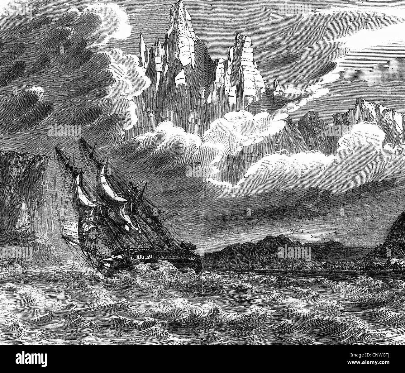 Transport / Transport, Navigation, Kriegsschiffe, Britische Fregatte ...