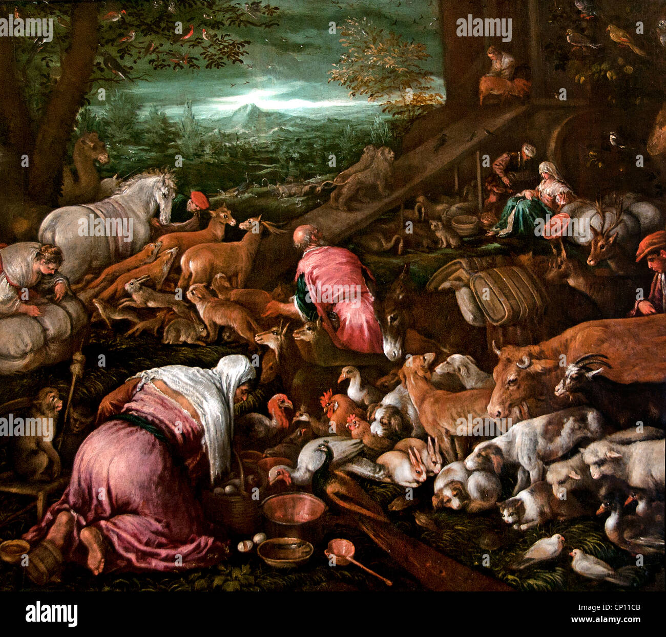 Die Tiere in die Arche Noah 1579 Werkstatt von Jacopo dal PONTE ...