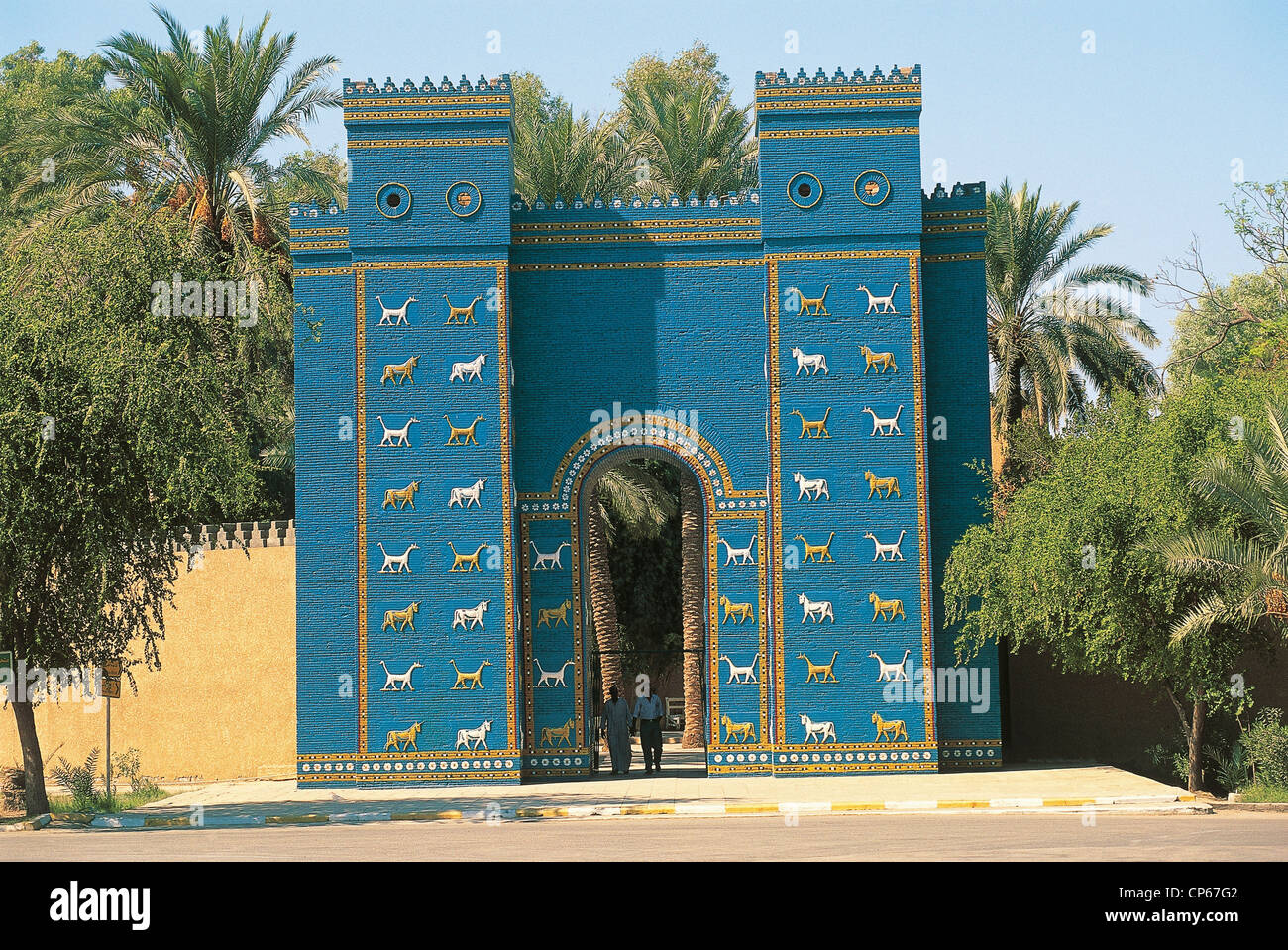 Irak - Babylon, Rekonstruktion des Ischtar-Tor Stockfotografie - Alamy