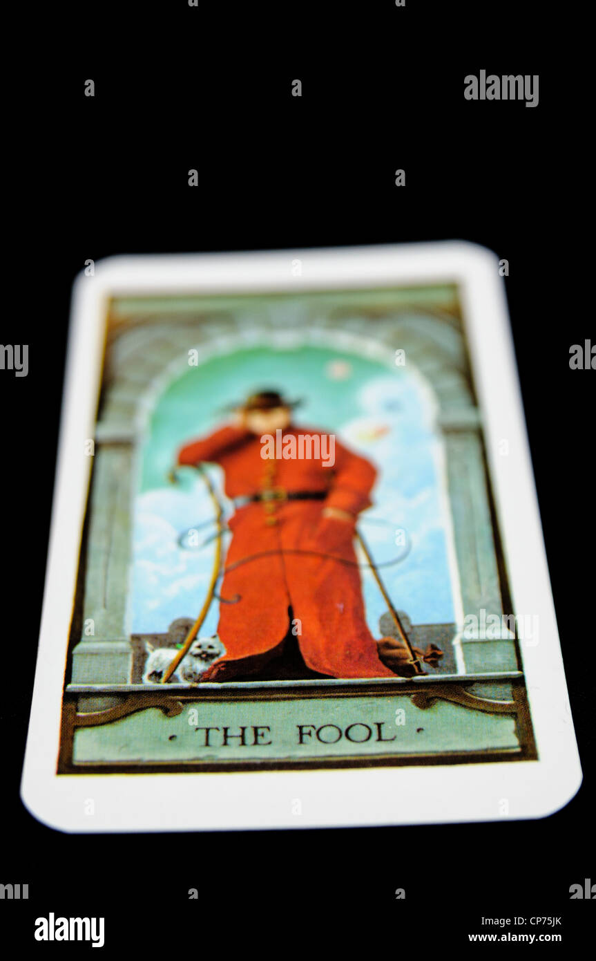 "Der Narr" aus einem Deck von Tarot-Karten Stockfotografie - Alamy