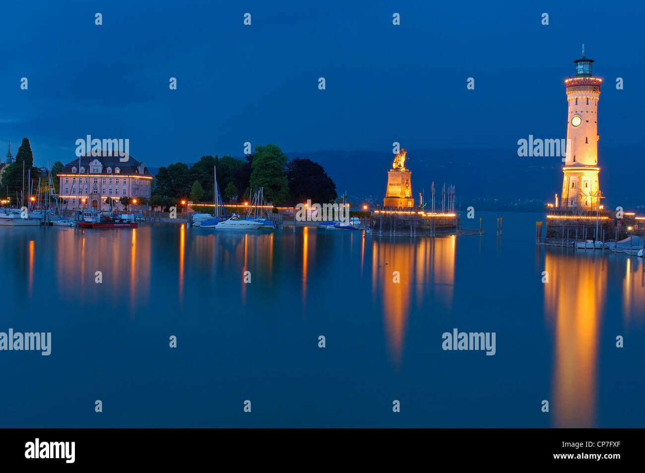 Lindau, Deutschland, Bayern, Allgäu, Bodensee, Bodensee, Leuchtturm und ...