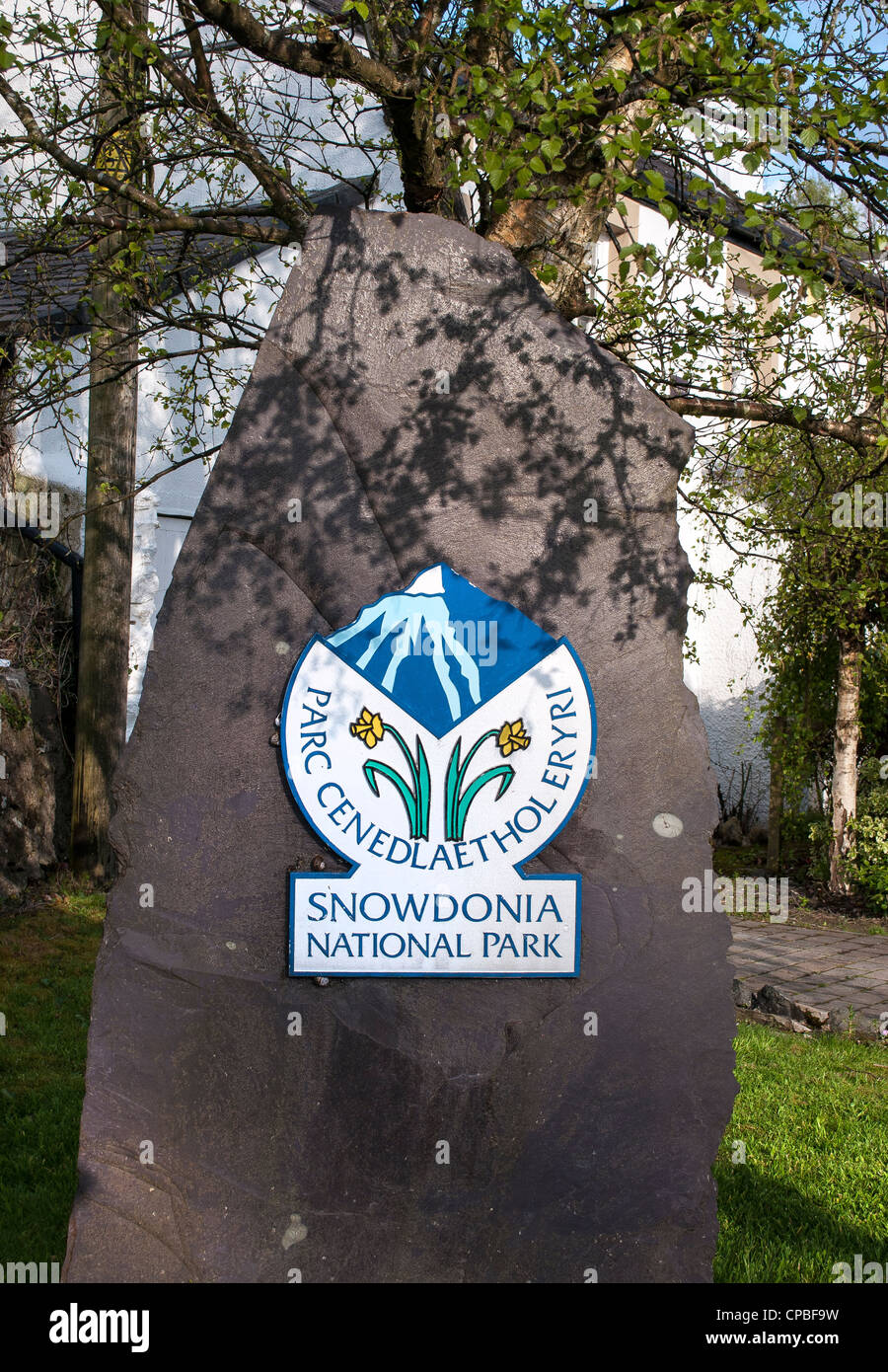 Snowdonia National Park Sign Snowdon Stockfotos und -bilder Kaufen - Alamy