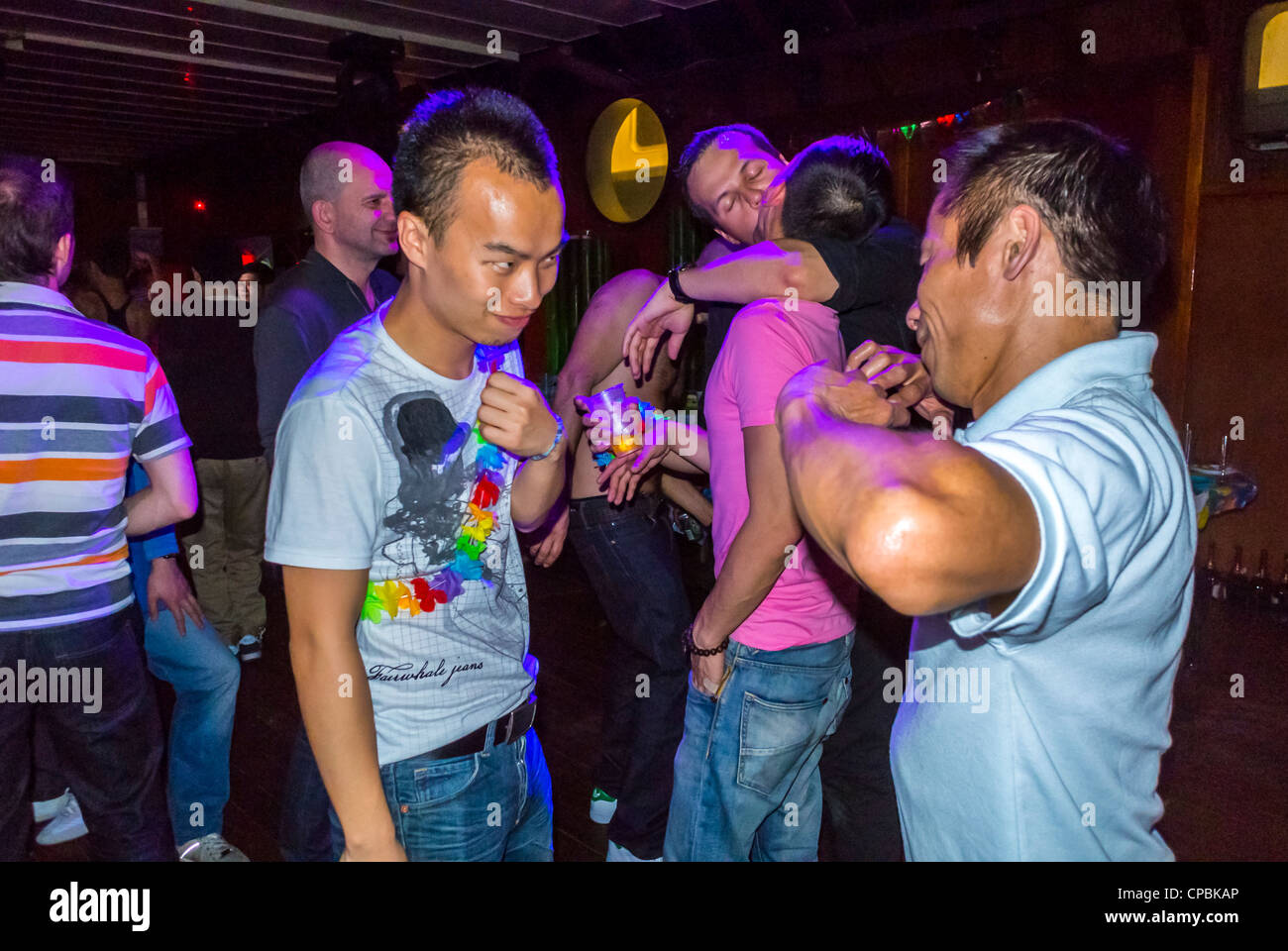 Paris, Frankreich, Franzosen, Asiatische Schwule Geburtstagsparty auf ...