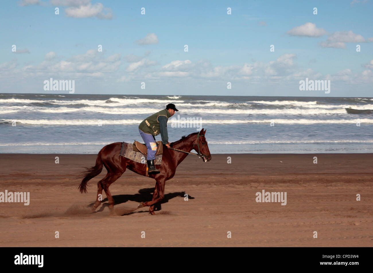 Reiter am Strand in der Nähe von Azemmour, Marokko, Nordafrika, Afrika Stockfotografie - Alamy