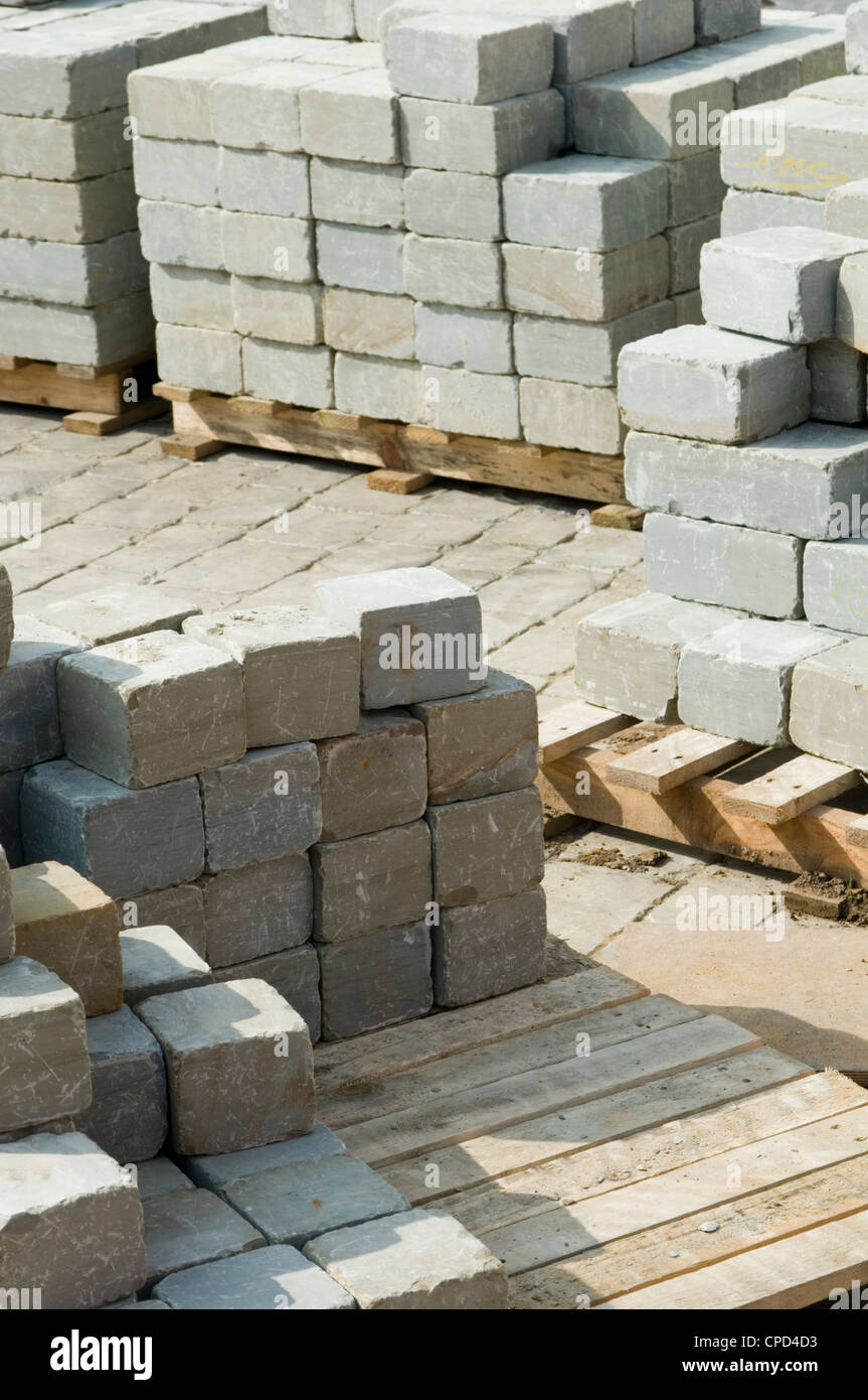 Block-Pflasterstein Steinen Steinen Granitblöcke Stockfotografie - Alamy