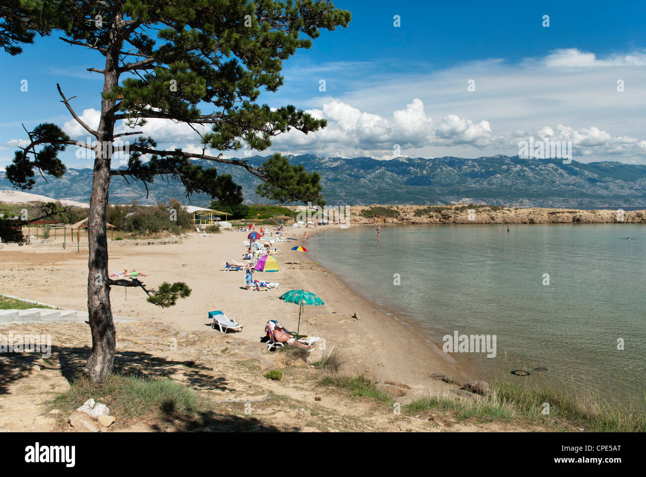 Strand auf der Halbinsel Lopar, Insel Rab, Kvarner Bucht, Kroatien ...