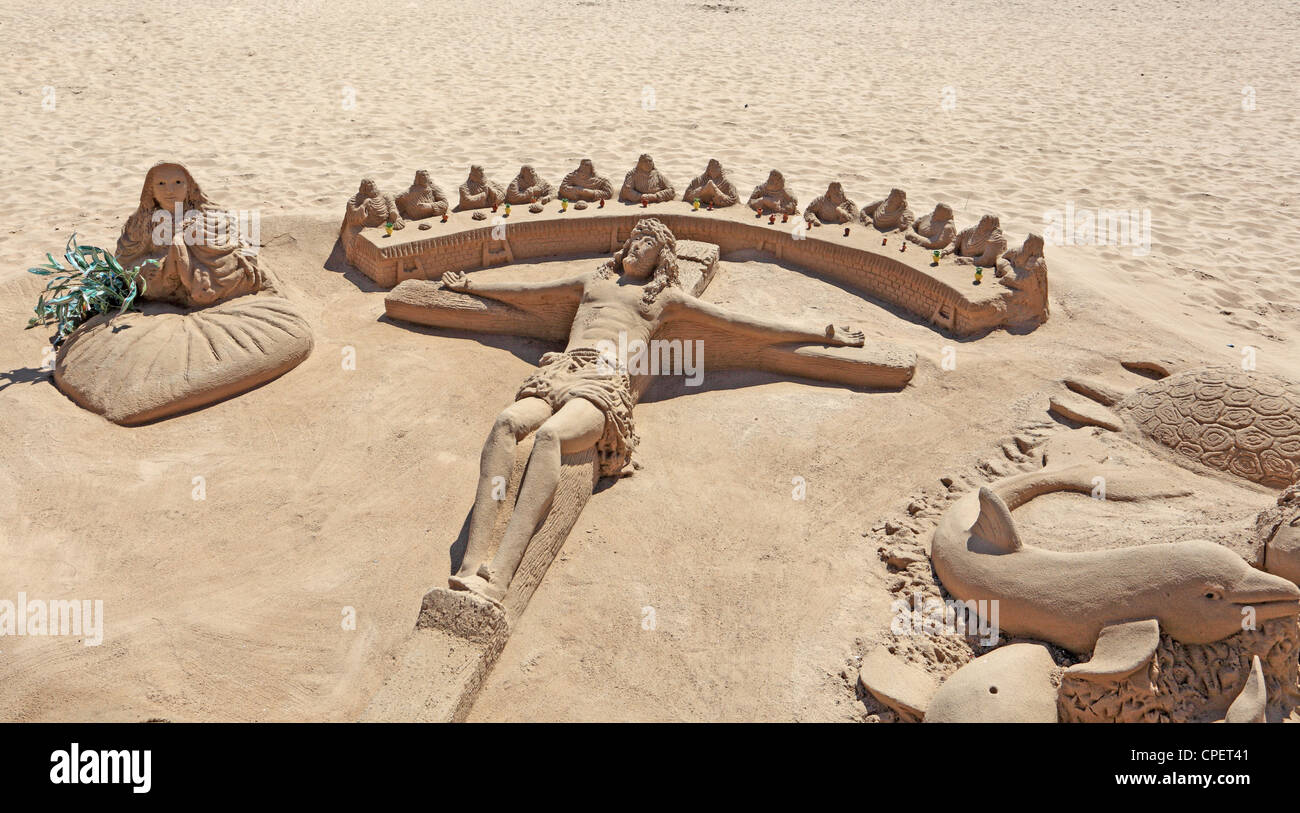 Sand sculpture of jesus christ -Fotos und -Bildmaterial in hoher ...