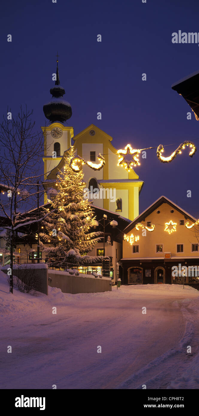 Österreich, Europa, Tirol, Unterland, Söll, High, Stimmung, Dämmerung ...