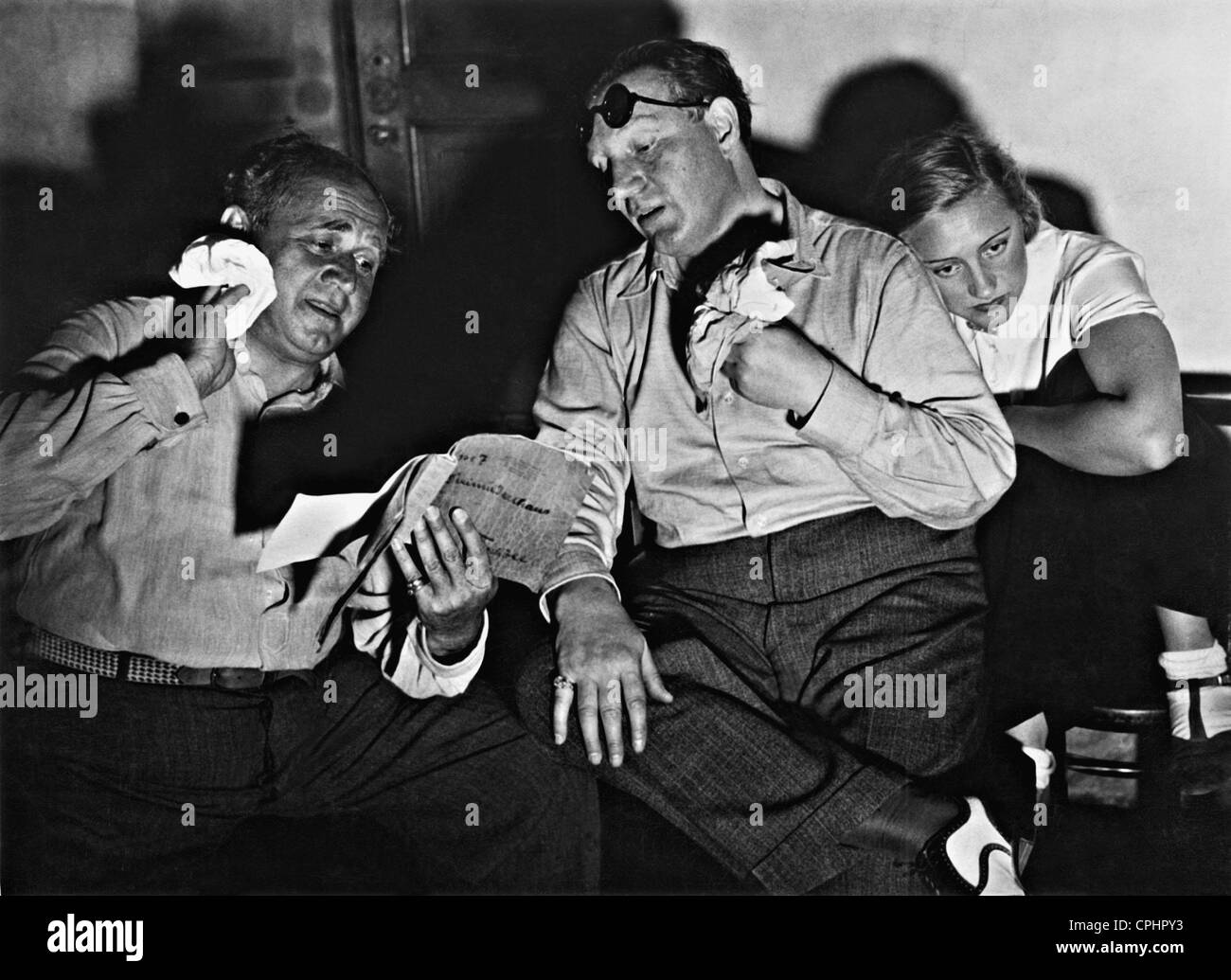 Ludwig Stoessel, Richard Tauber, Heidi Eisler bei einer Probe, 1932 ...