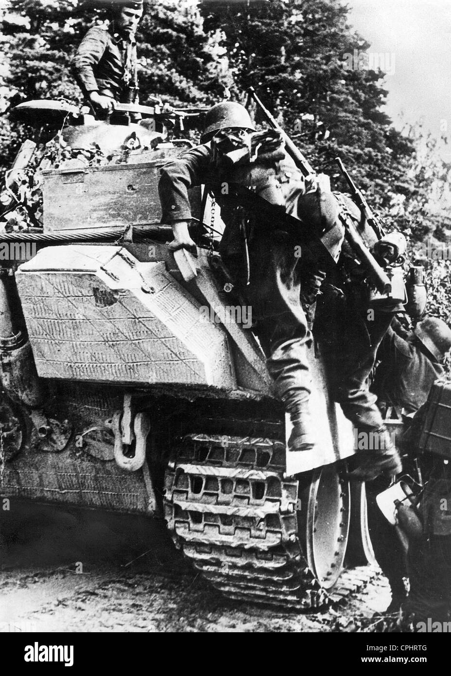 German infantry 1944 Schwarzweiß-Stockfotos und -bilder - Alamy