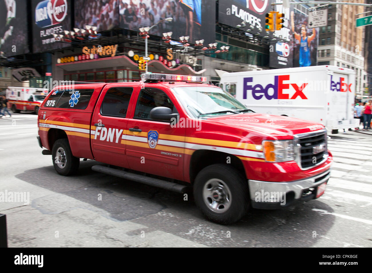 FDNY Feuerwehr New York City Manhattan Symbol ikonischen Fahrzeug ...