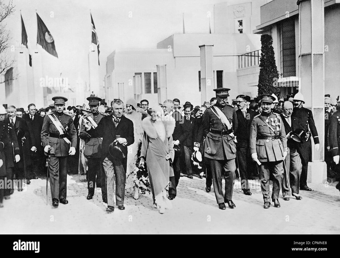 König Albert I bei der Eröffnung der Weltausstellung in Antwerpen, 1930 ...