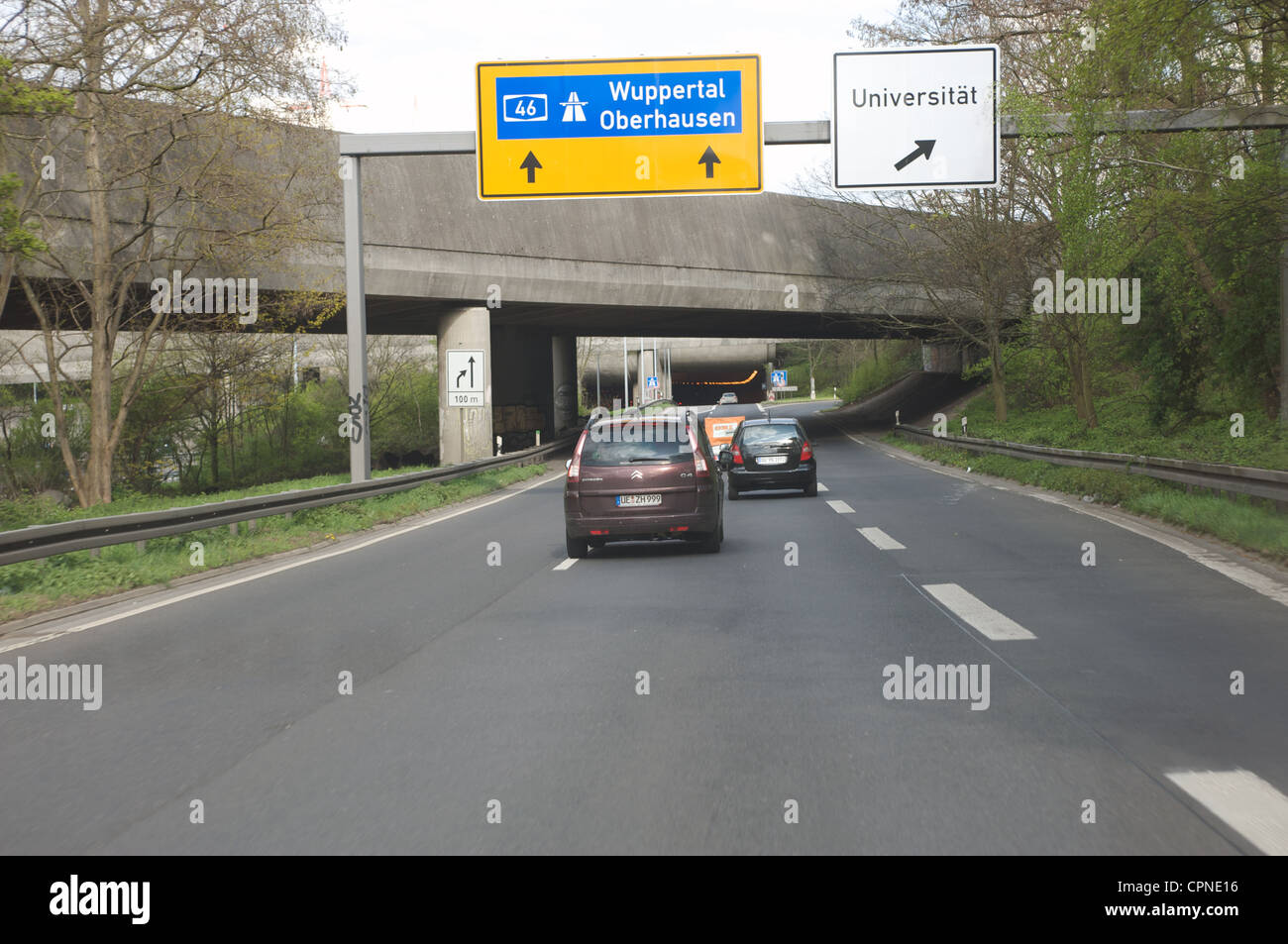 Deutsche Autobahn Düsseldorf Stockfotografie - Alamy