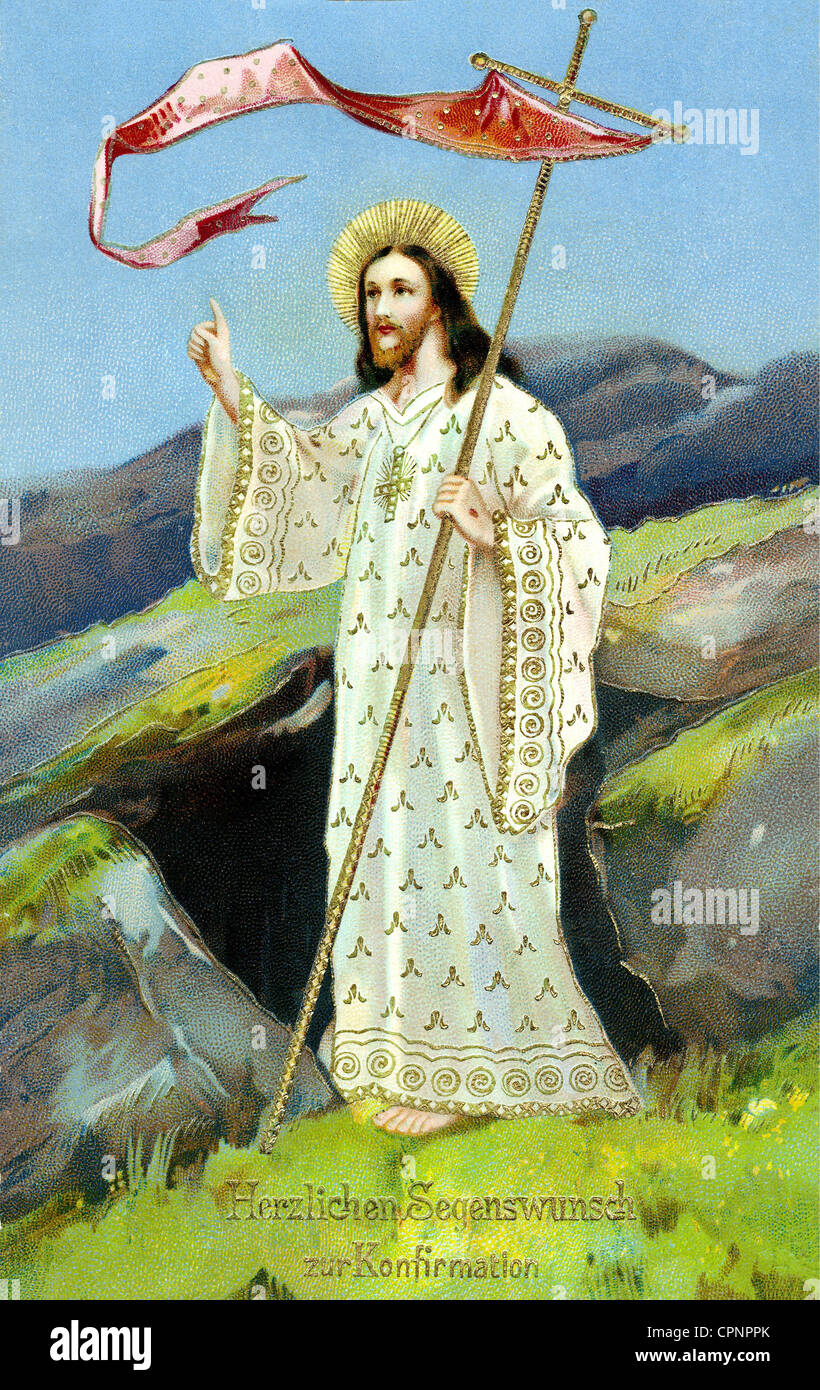 Religion, Christentum, Jesus Christus, Andachtsbild, 'Herzlichen ...