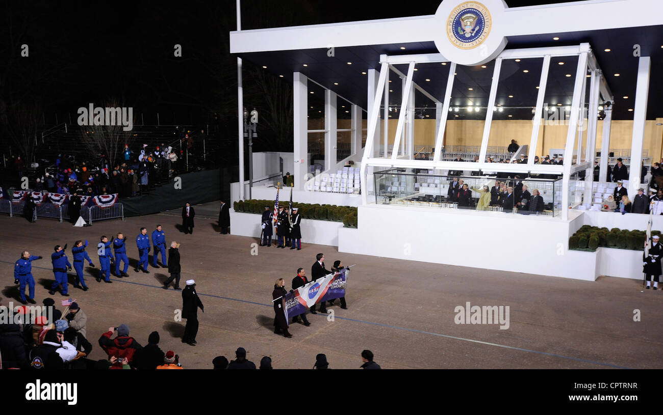 NASA-Mitarbeiter bei der Amtseinführung Parade 2009 Stockfotografie - Alamy