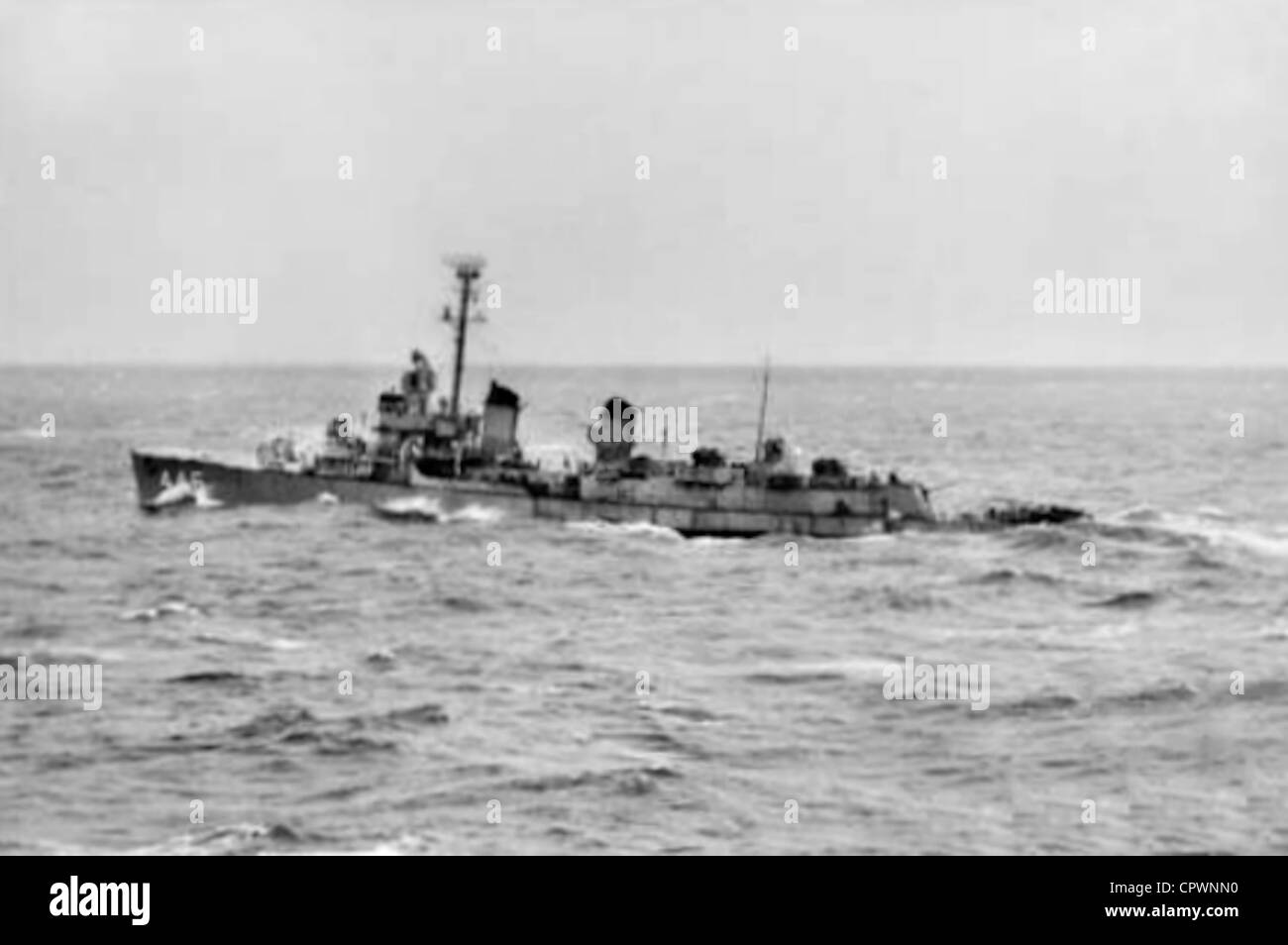 US Navy'' Fletcher-Klasse Zerstörer USS '' Radford'' (DD-446 ...