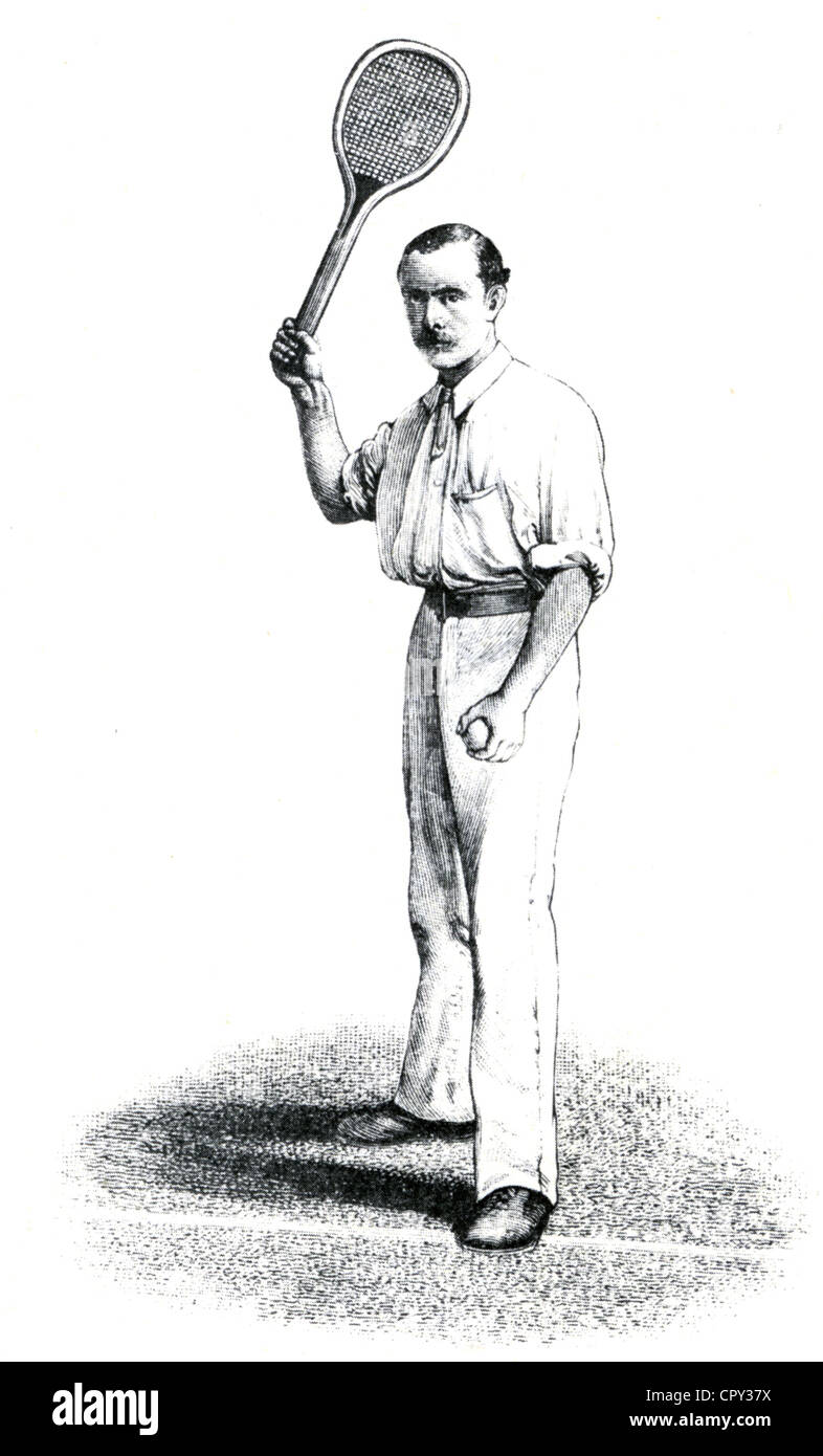 Victorian tennis racket -Fotos und -Bildmaterial in hoher Auflösung – Alamy