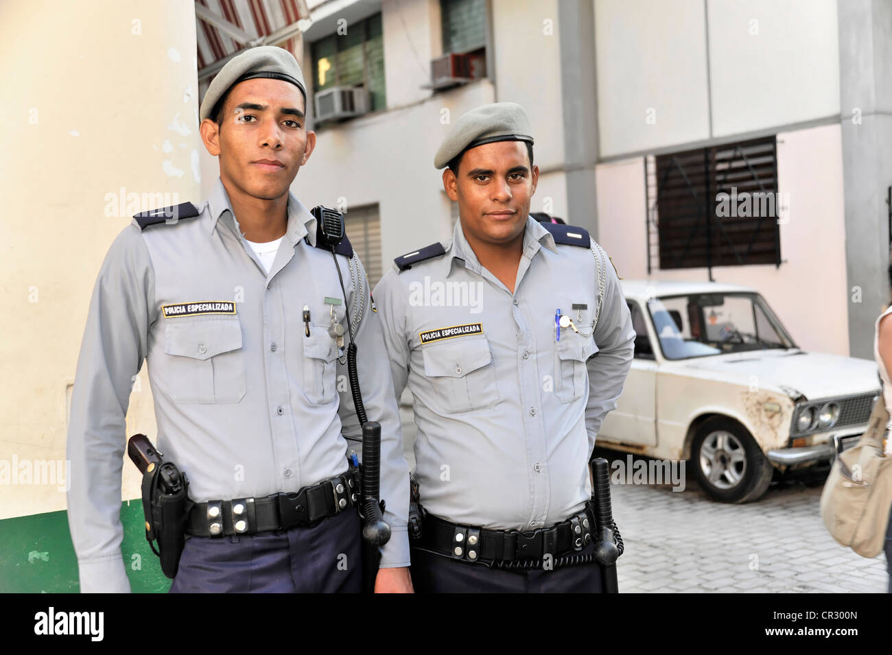 Kubanische Polizisten, Policia Especializada Altstadt von Havanna ...