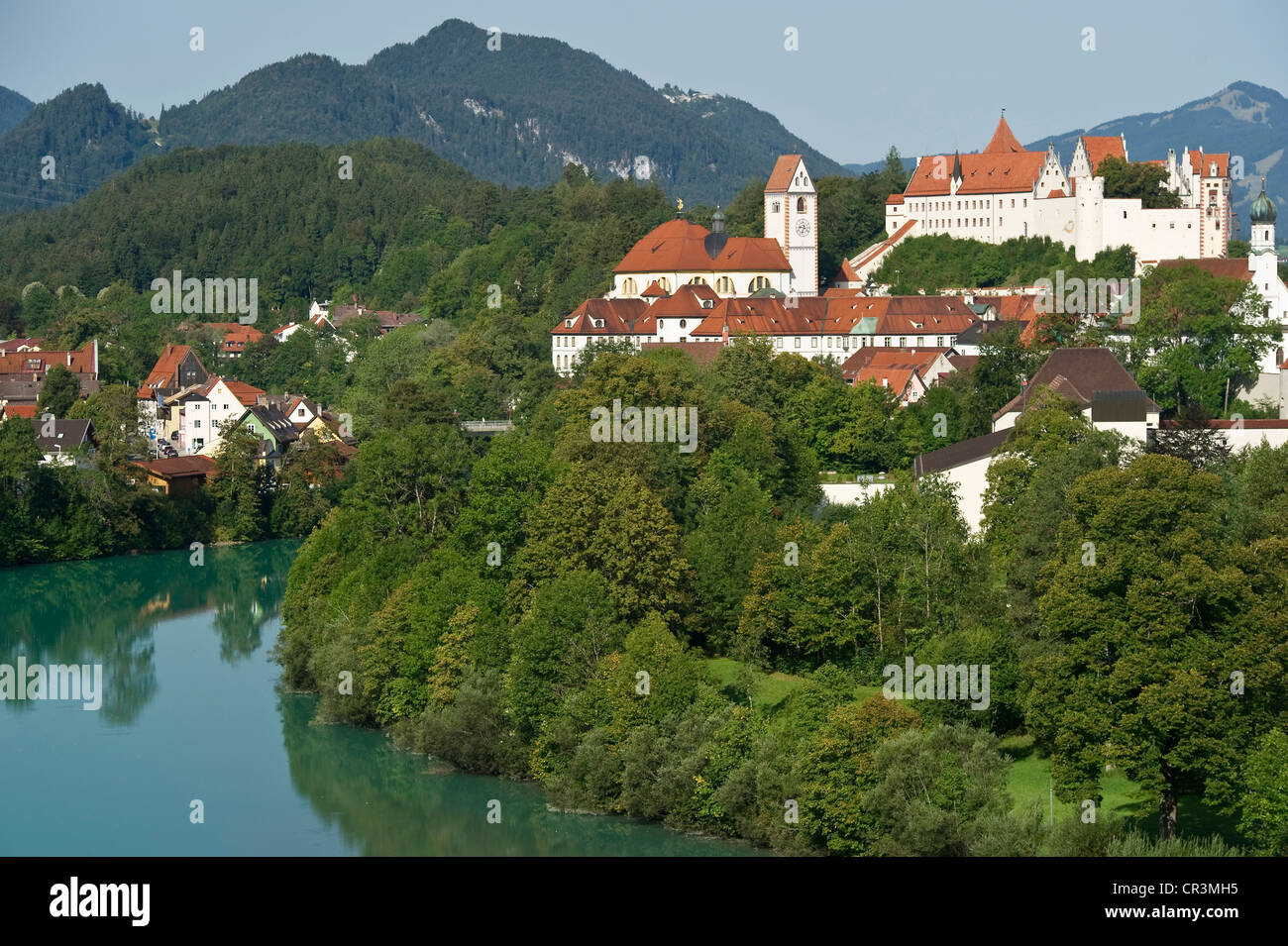 View on fuessen with lech river -Fotos und -Bildmaterial in hoher ...