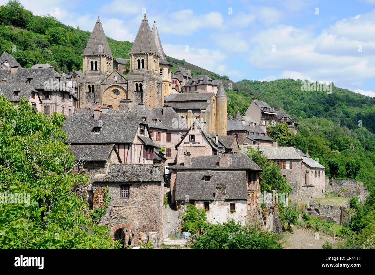Abbey church sainte foy conques aveyron -Fotos und -Bildmaterial in ...