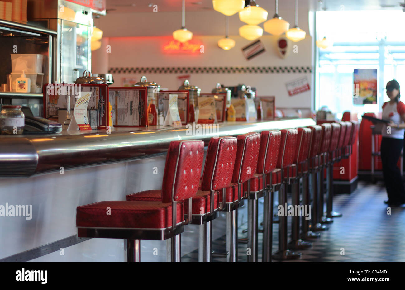 Klassisches neon diner Stockfotos und -bilder Kaufen - Alamy