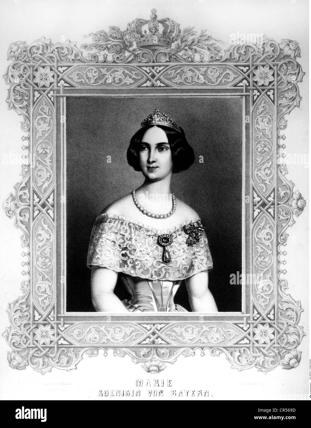 Queen marie of bavaria 1825 1889 Schwarzweiß-Stockfotos und -bilder - Alamy