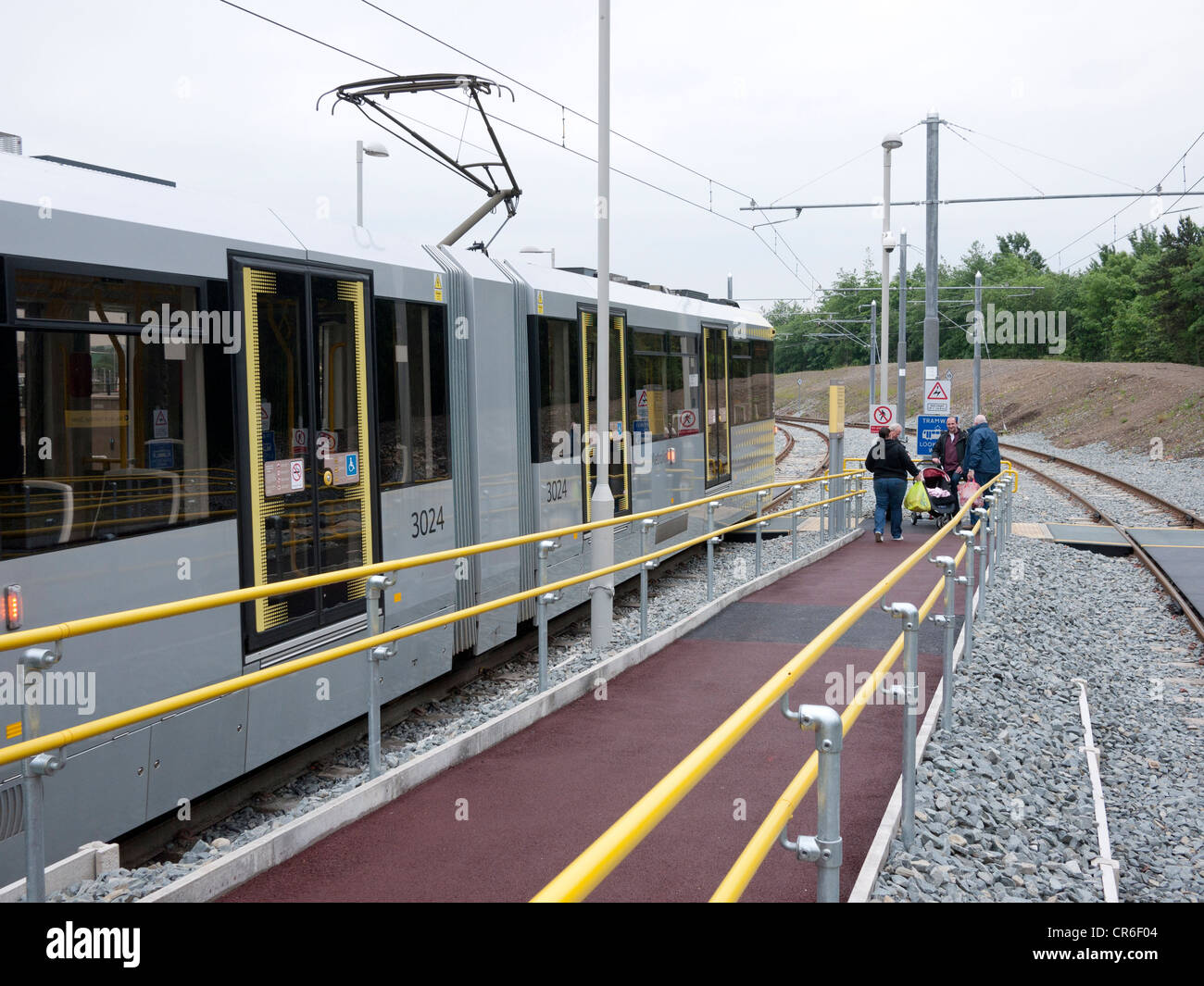Oldham Mumps temporäre Metrolink Station. Oldham, größere Manchester ...