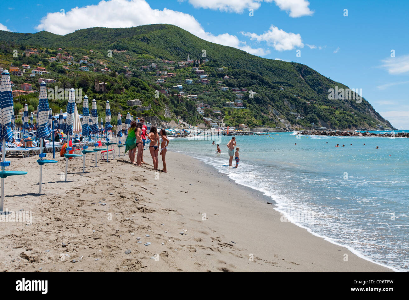 Provinz Von Genua Italienischen Riviera Ligurien Küste Küste Stockfotos ...