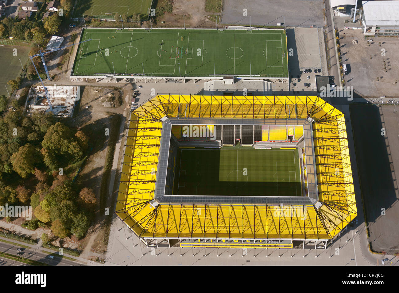 Luftaufnahme, neue Tivoli-Stadion Alemannia Aachen Fußballstadion, Baujahr 2009, Aachen ...