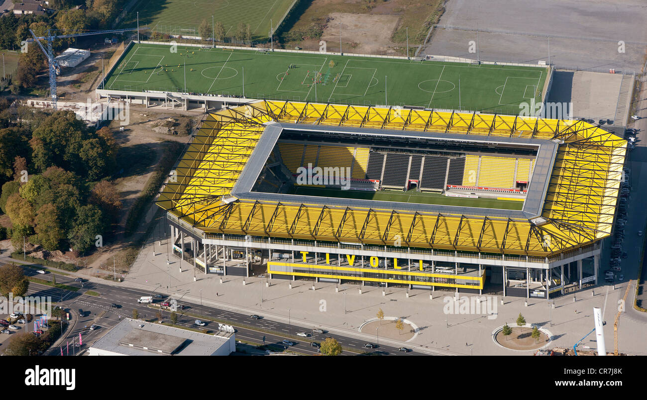Luftaufnahme, neue Tivoli-Stadion Alemannia Aachen Fußballstadion, Baujahr 2009, Aachen ...