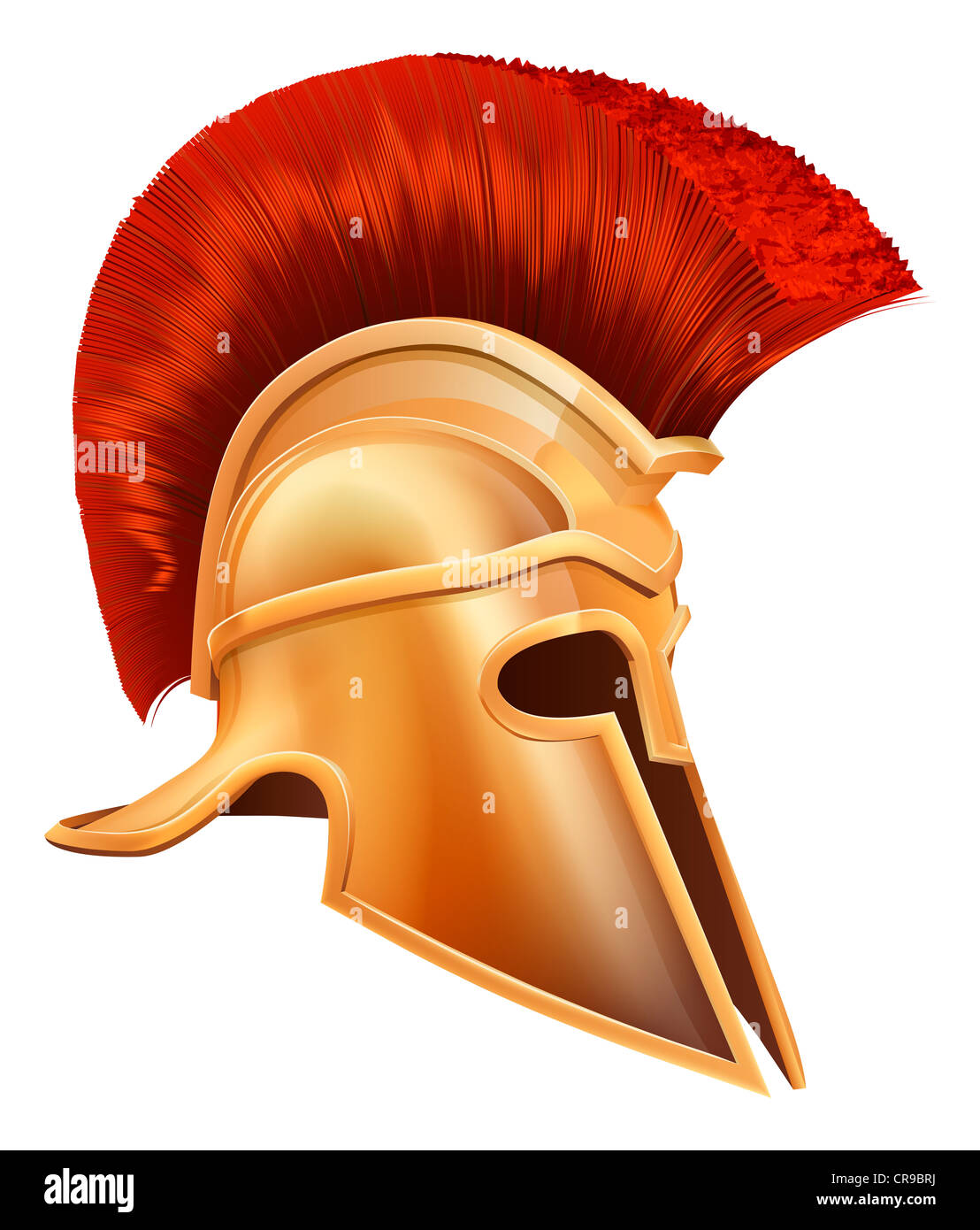Abbildung eines antiken griechischen Krieger Helm, Spartan Helm ...