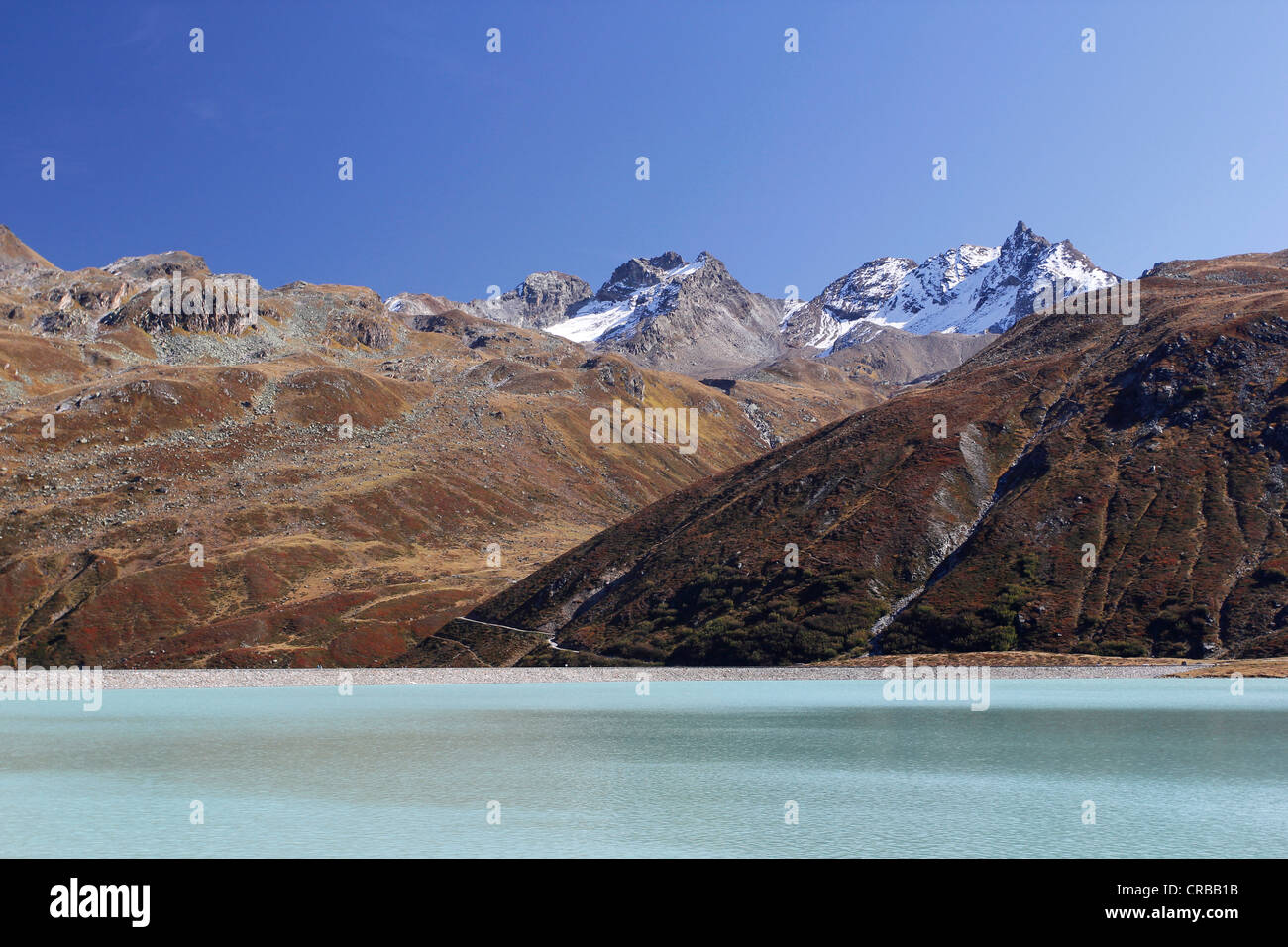 Blick vom Bielerhoehe Berg pass, Silvretta Alpen, Tirol, Österreich ...
