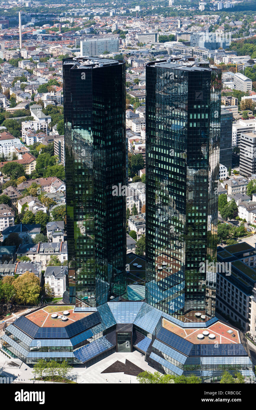 Deutsche Bank Twin Towers, neue Fassade, Frankfurt Am Main, Hessen ...