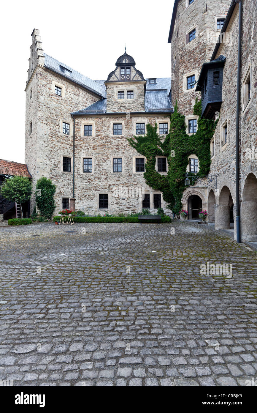 Innenhof der Burg Lauenstein castle, Lauenstein Ludwigsstadt, Bezirk ...