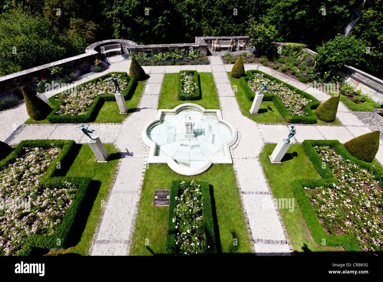 Rosengarten, Schloss Callenberg Palace, Jagd Lodge und Sommer Residenz ...