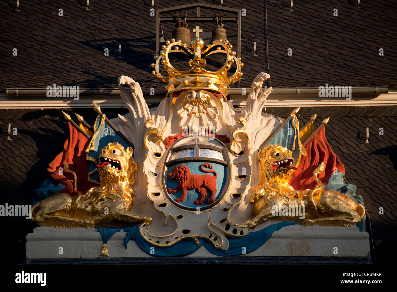 Wappen auf das alte Rathaus in Bonn, Nordrhein-Westfalen, Deutschland, Europa Stockfotografie ...