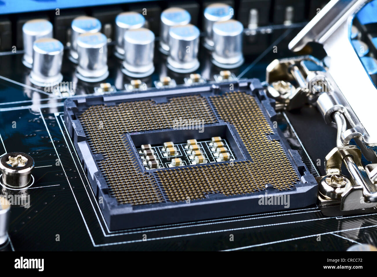 Empty processor on computer motherboard -Fotos und -Bildmaterial in ...