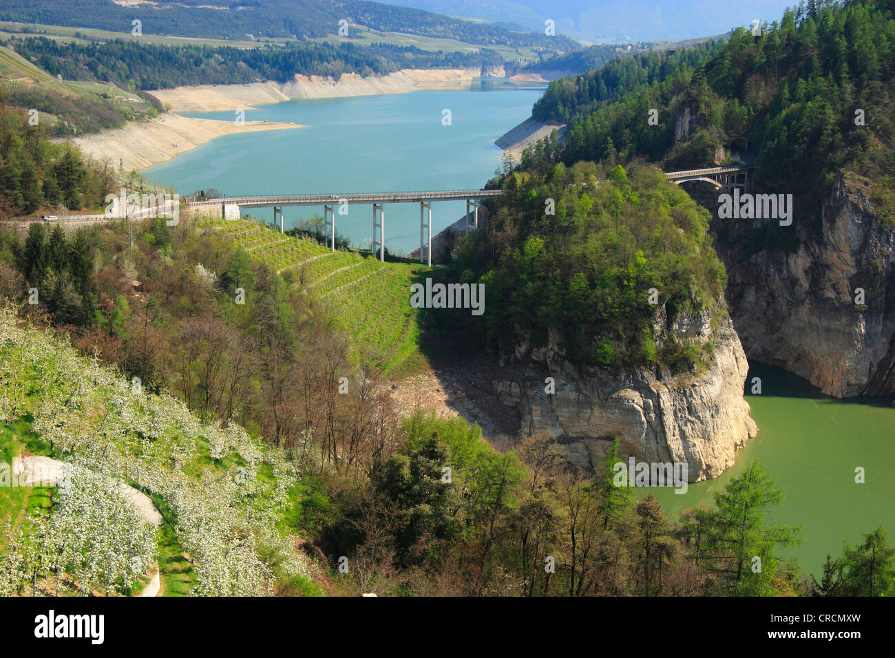 Lagerung See Lago di S. Giustina o di Cles, Nonstal, Italien, Trentino ...